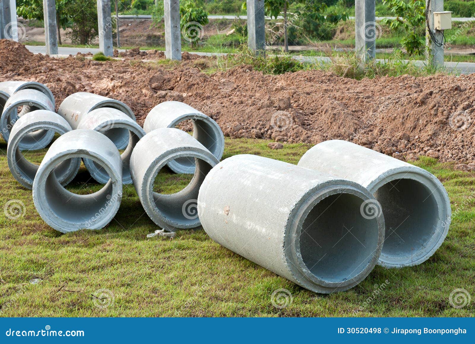 Waste Water Drain Construction Stock Photo - Image of flow, danger ...
