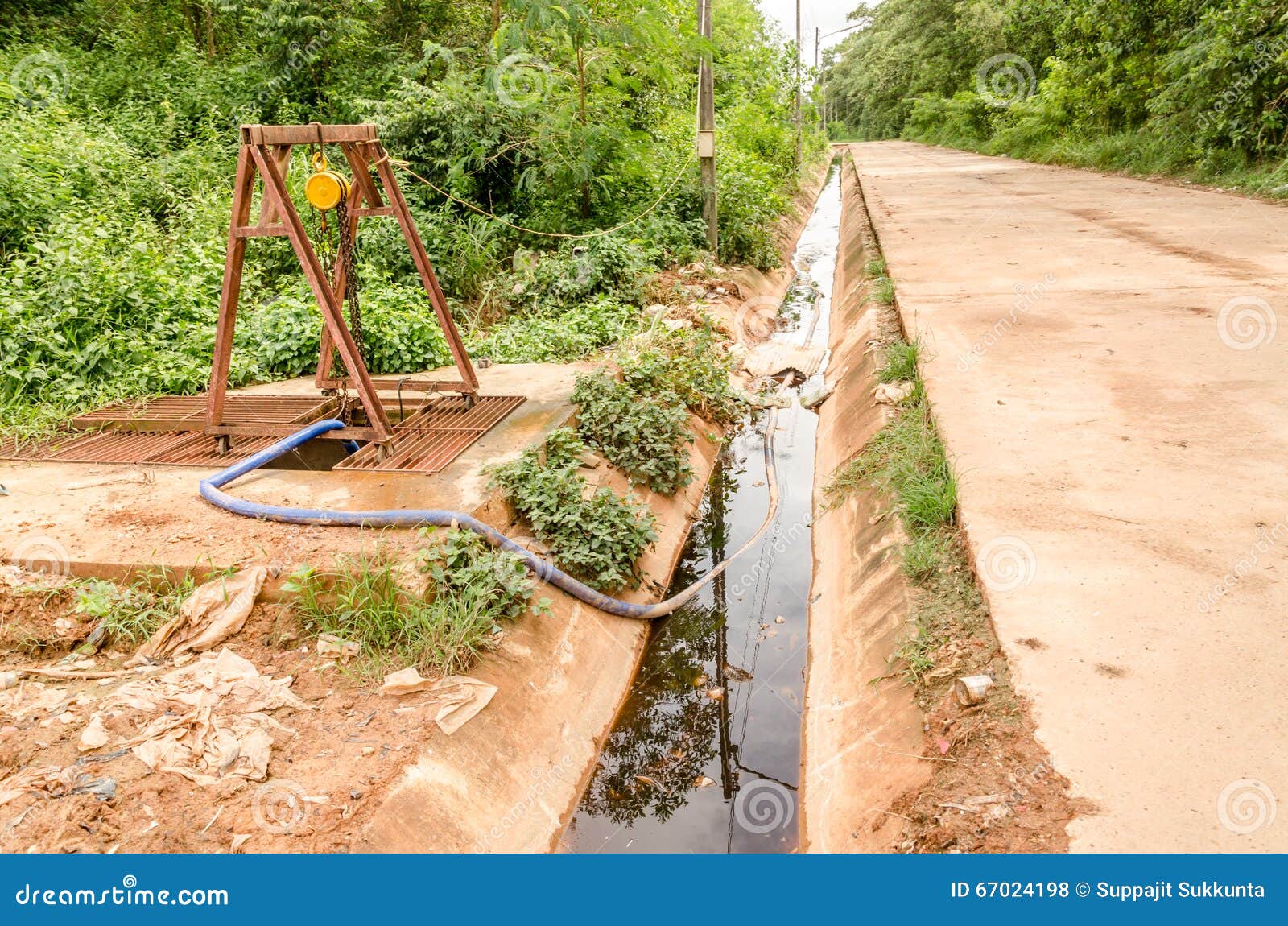 Waste Water from Dump Site in Thai Landfill Stock Photo - Image of ...