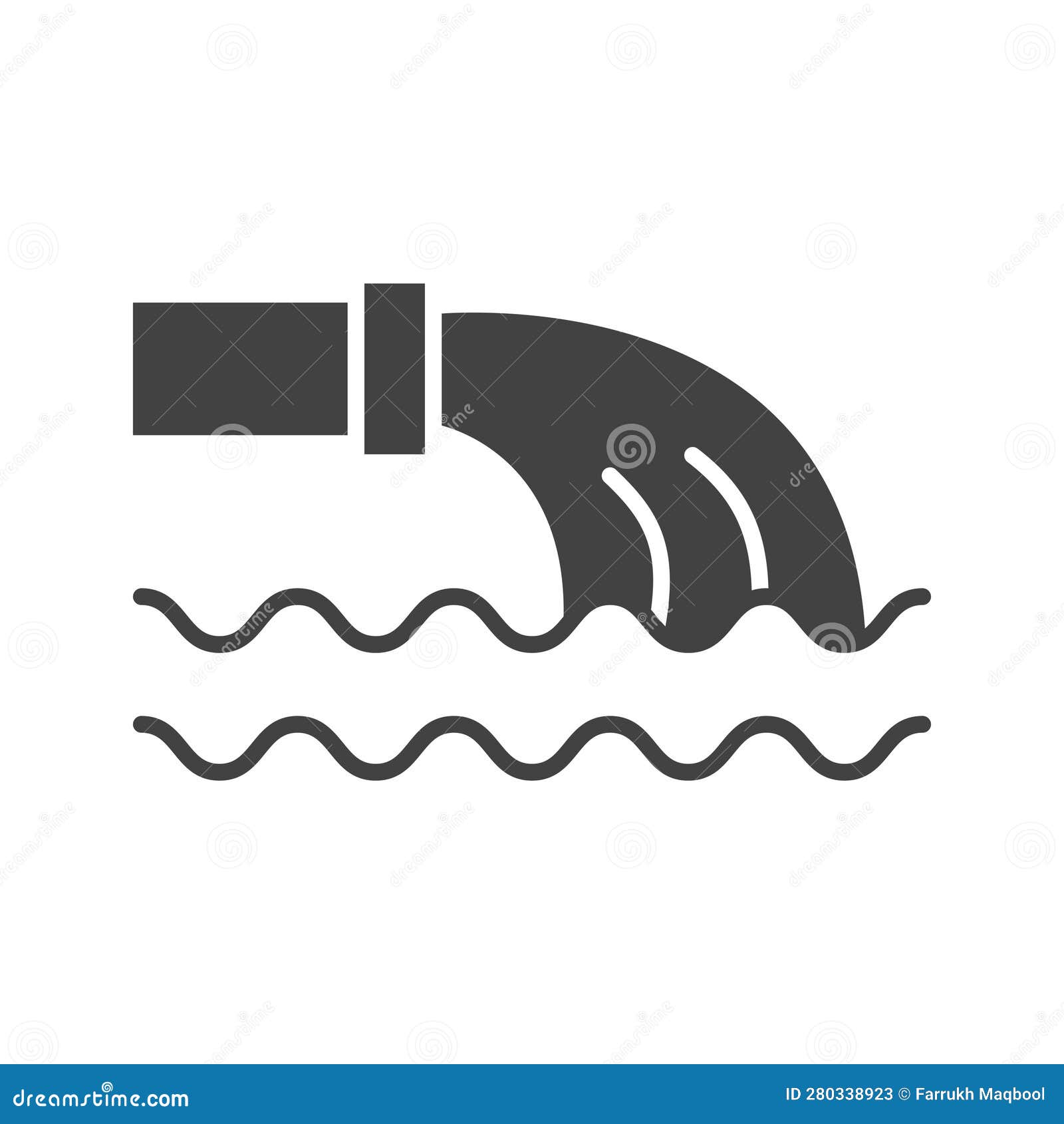 Waste Water Icon Vector Image. Stock Vector - Illustration of outline ...
