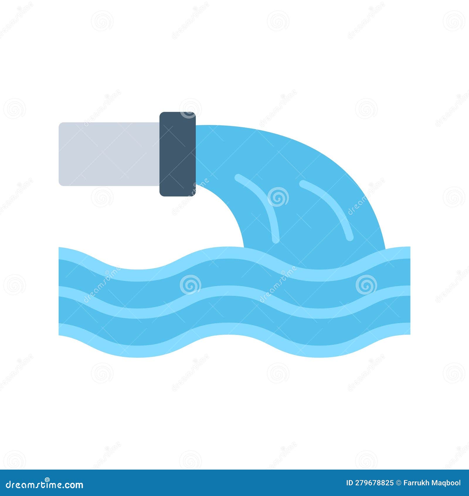 Waste Water icon image. stock illustration. Illustration of outline ...