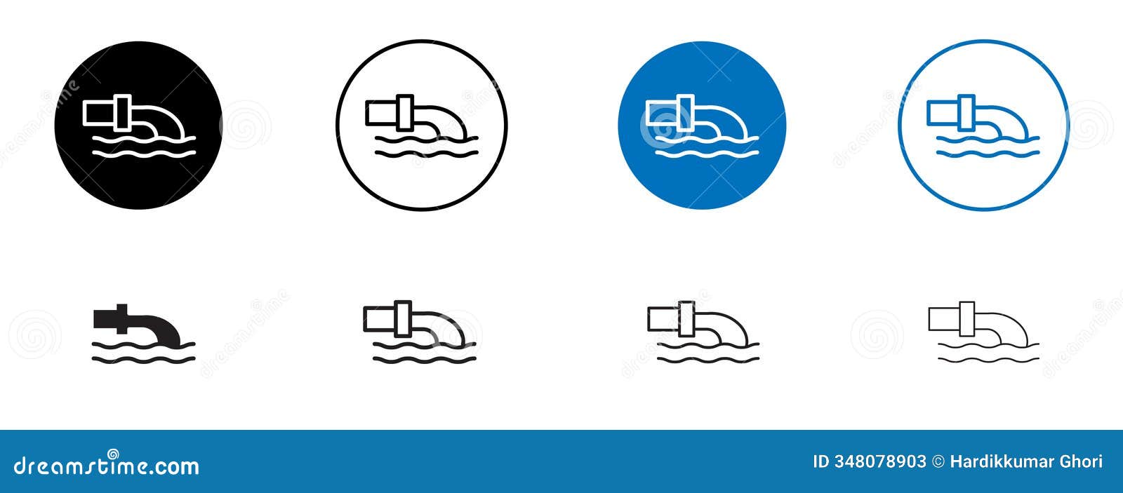 Waste water icon vector stock illustration. Illustration of landscape ...