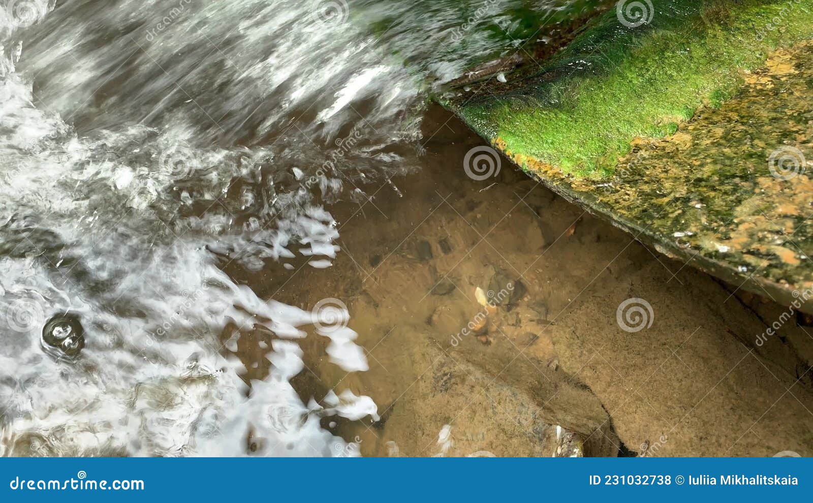 Waste Water,mud Flows from the Pipe into the River,environmental ...