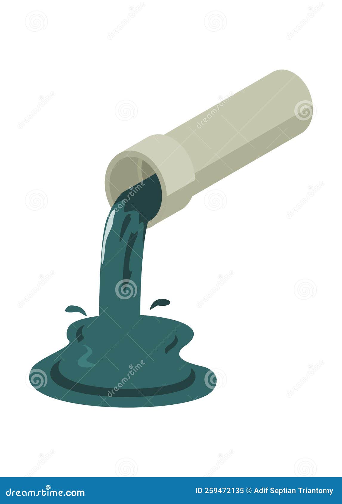 Waste Water and Sewer Pipe. Simple Flat Illustration in Isometric View ...