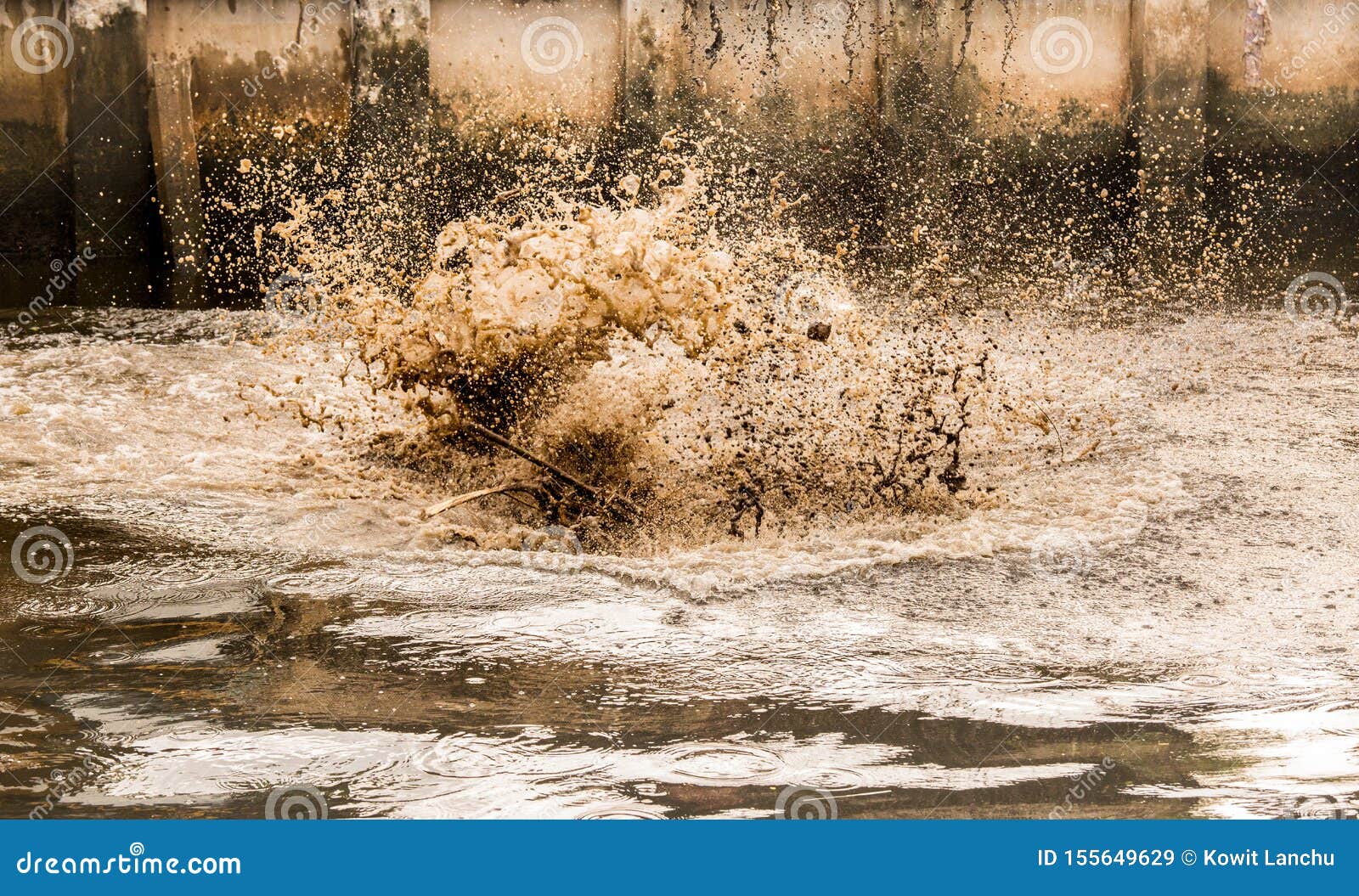 Waste water splashing. stock image. Image of extreme - 155649629