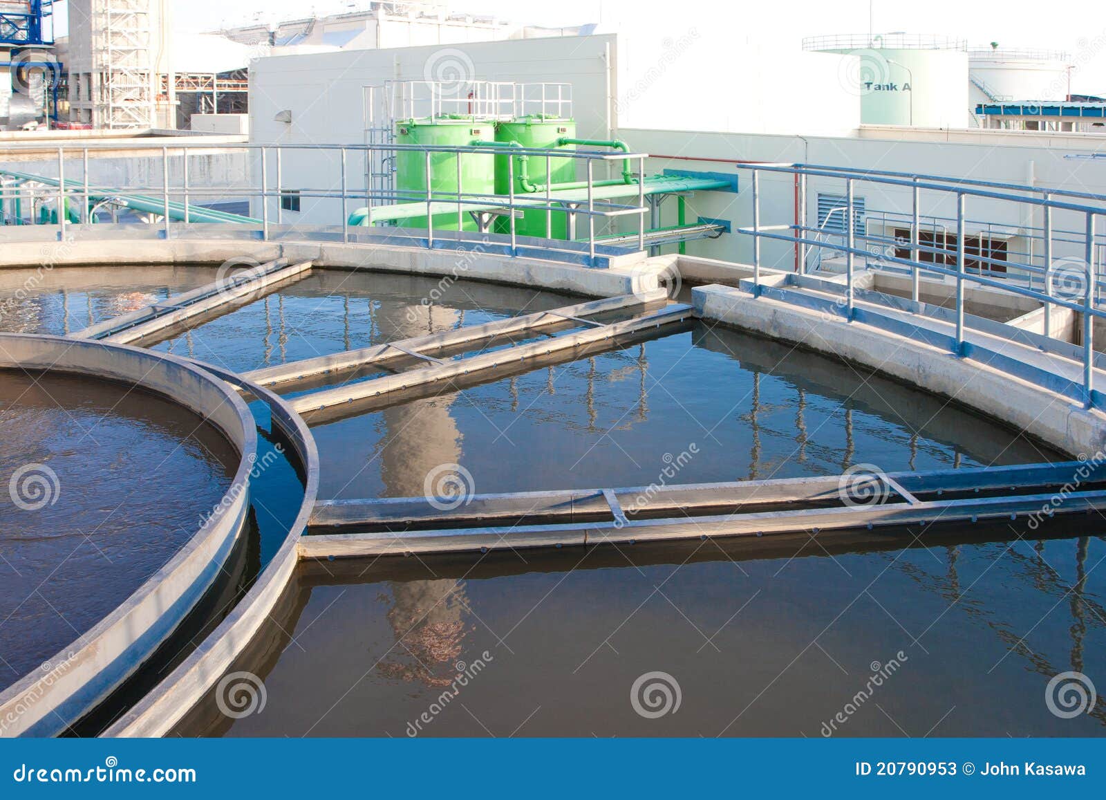 Waste Water Treatment Systems Tanks Stock Image - Image of concrete ...