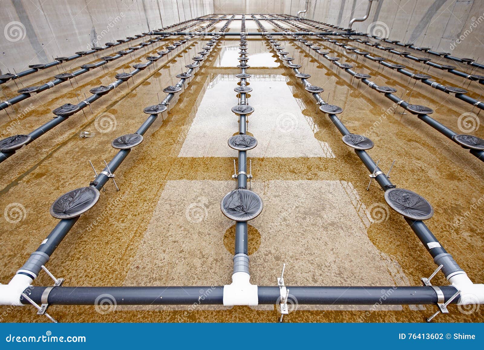 Waste water treatment stock photo. Image of flow, aeration - 76413602