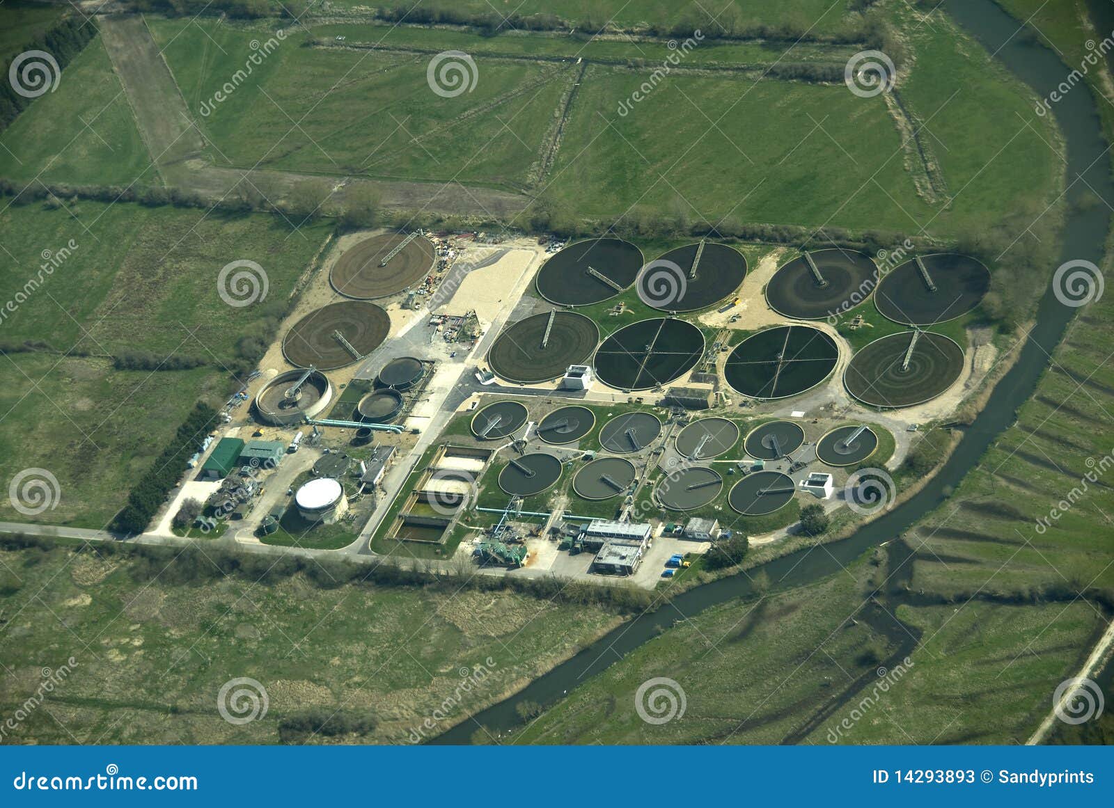 Waste Water Treatment Works. Stock Image - Image of water, treatment ...