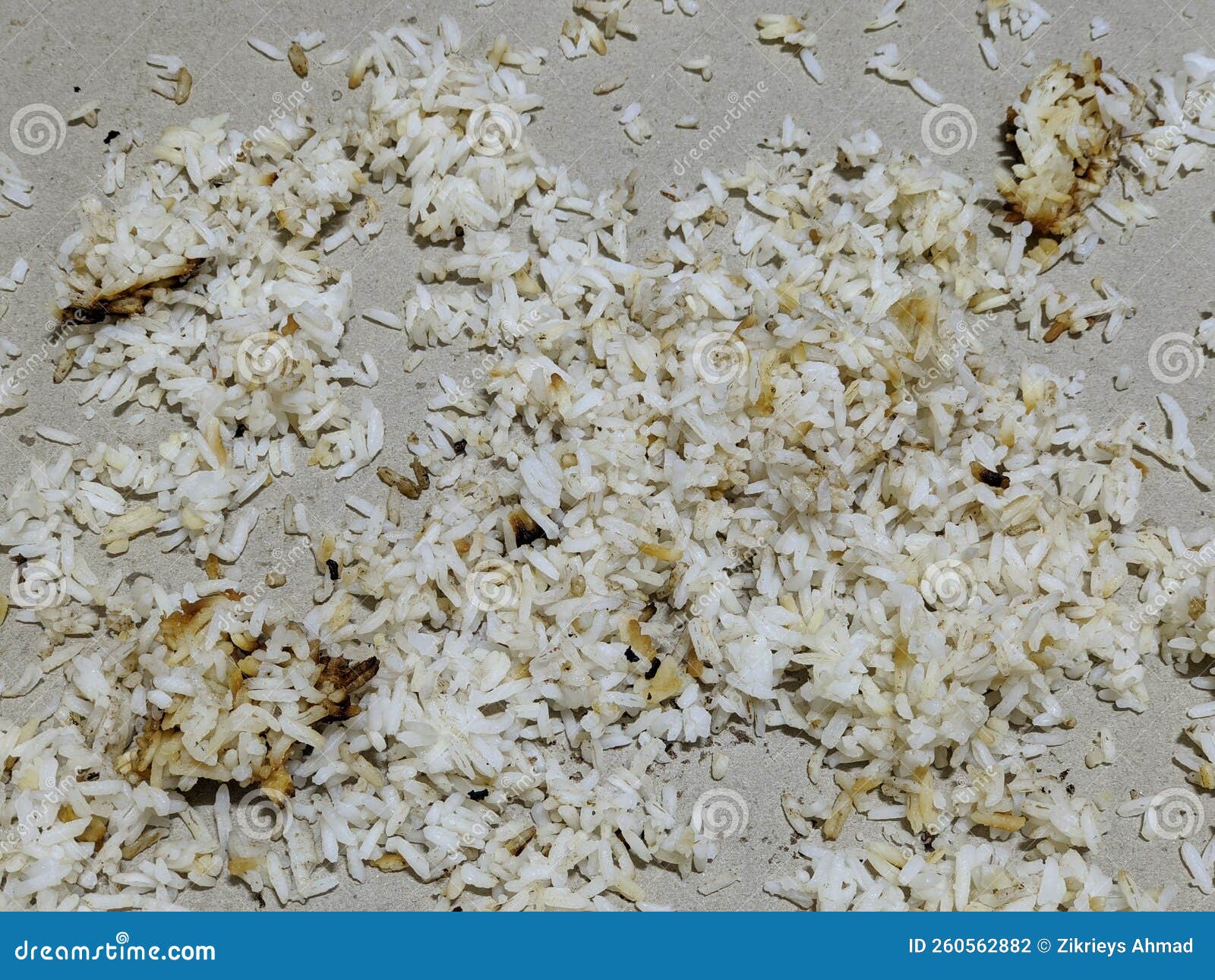 Waste of White Rice on Grey Background Stock Photo - Image of pattern ...