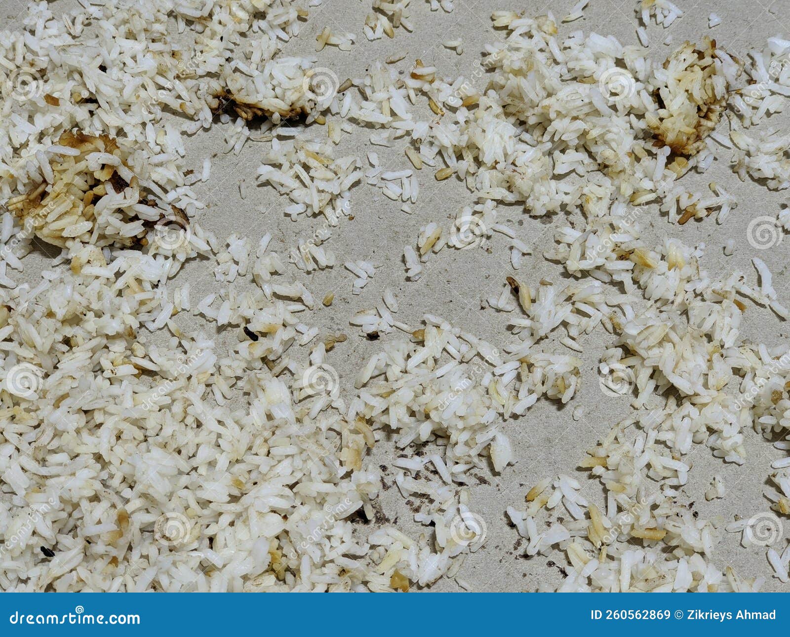 Waste of White Rice on Grey Background Stock Image - Image of baking ...