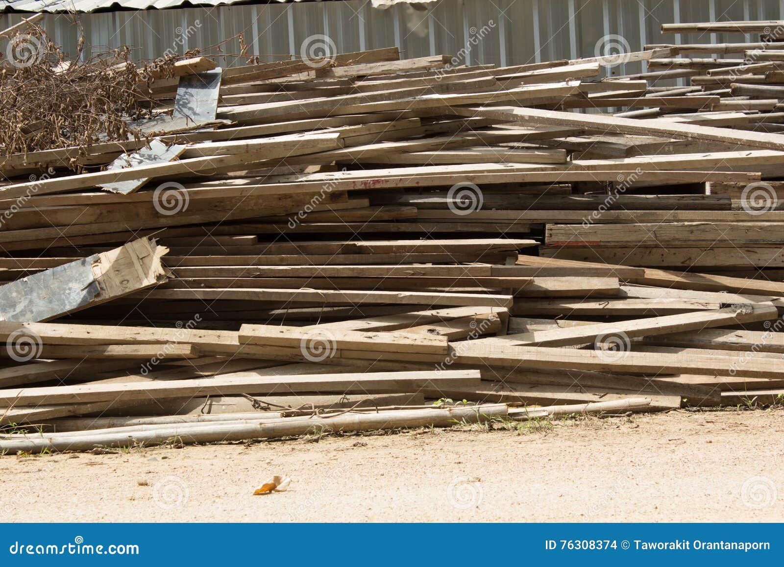 Waste Wood Recycling: Section Of An Oriented Strand Board Stock ...