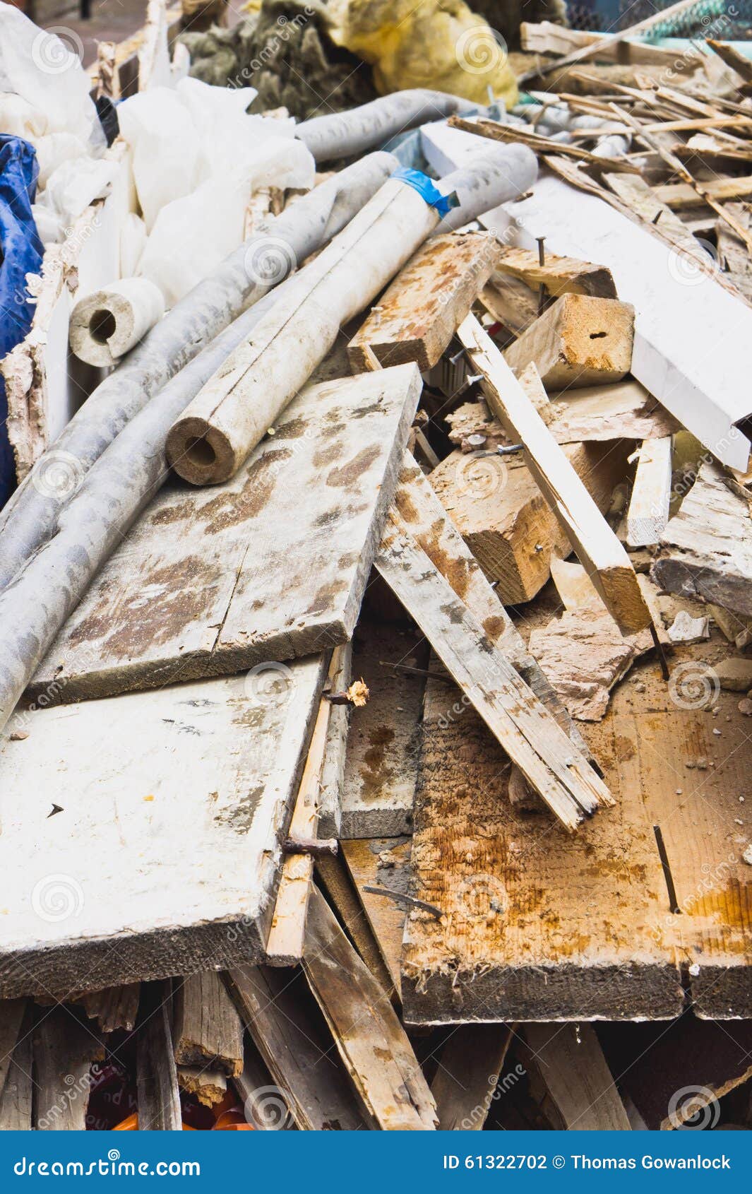 Waste wood stock photo. Image of plank, rubbish, demolition - 61322702