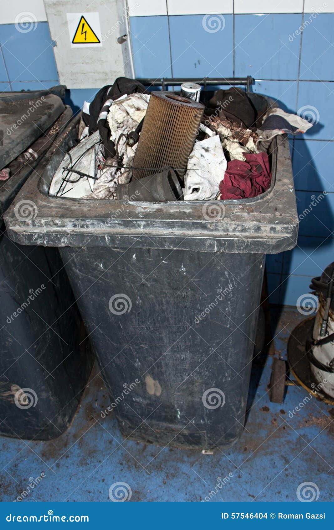 Waste workshop stock photo. Image of tiles, wall, cleanup - 57546404