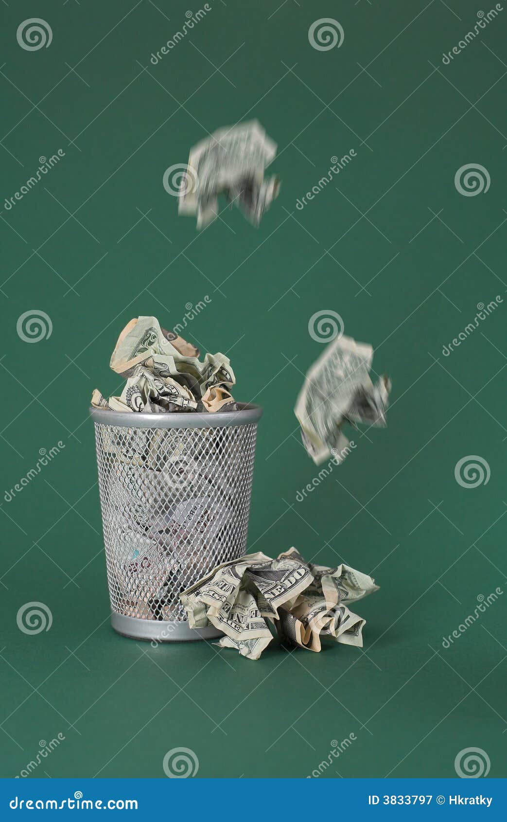 Wasted Money - Dollar Bills Stock Image - Image of loan, action: 3833797