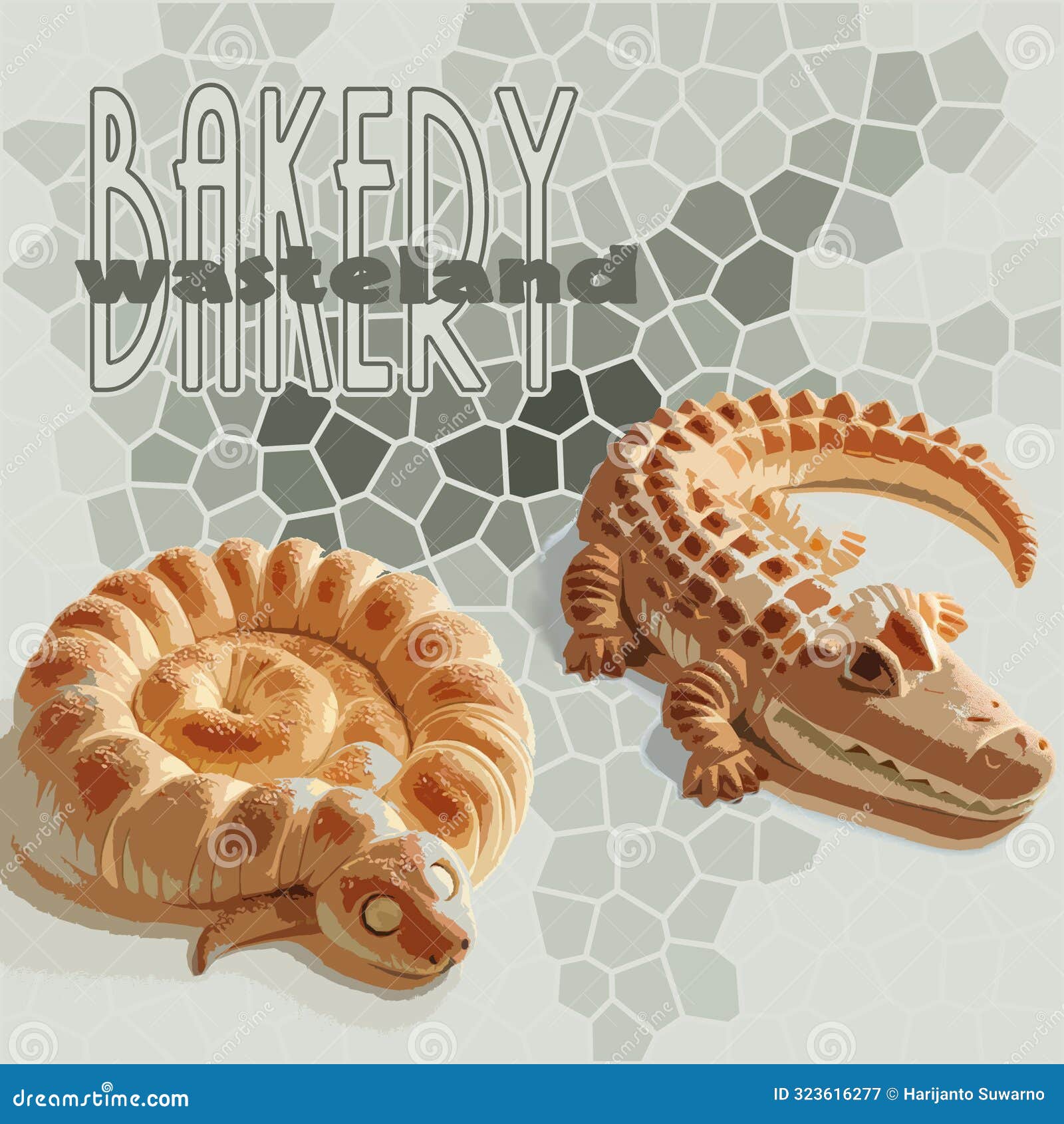 Crocodile Bread A Long, Scaly Loaf Of Bread Shaped Like A Crocodile ...