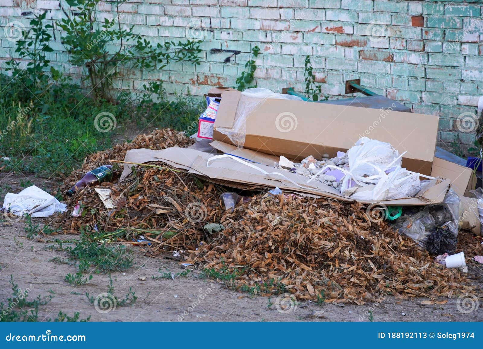 Wasteland with a Lot Garbage and Pollution Stock Image - Image of ...