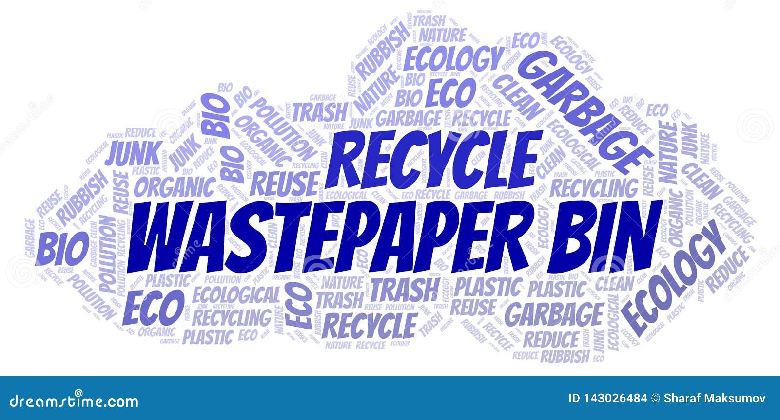 Wastepaper Bin word cloud stock illustration. Illustration of word ...