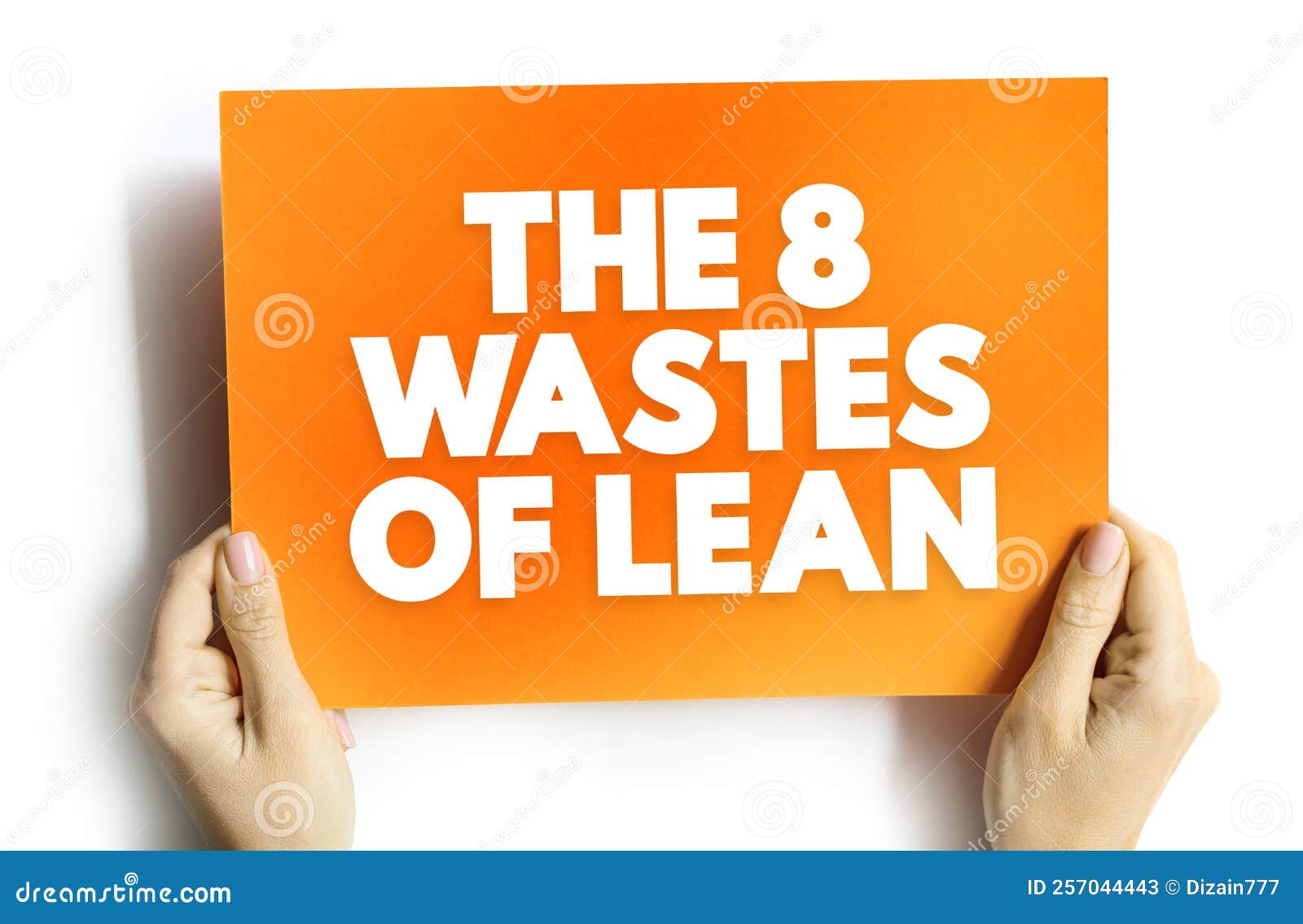 The 8 Wastes of Lean Text Concept for Presentations and Reports Stock ...