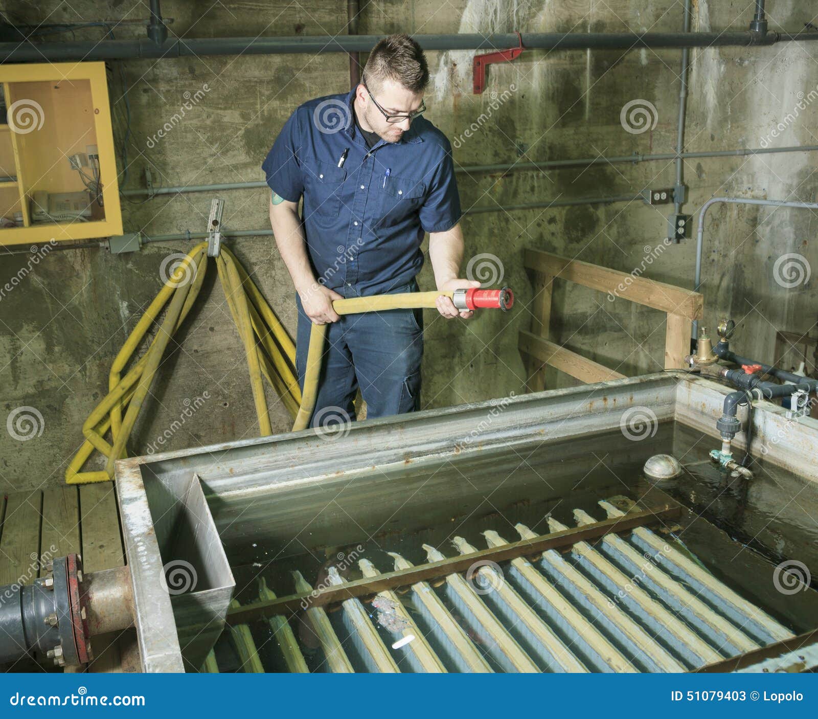 Wastewater Aeration Basin Bubbling in a Building Stock Image - Image of ...