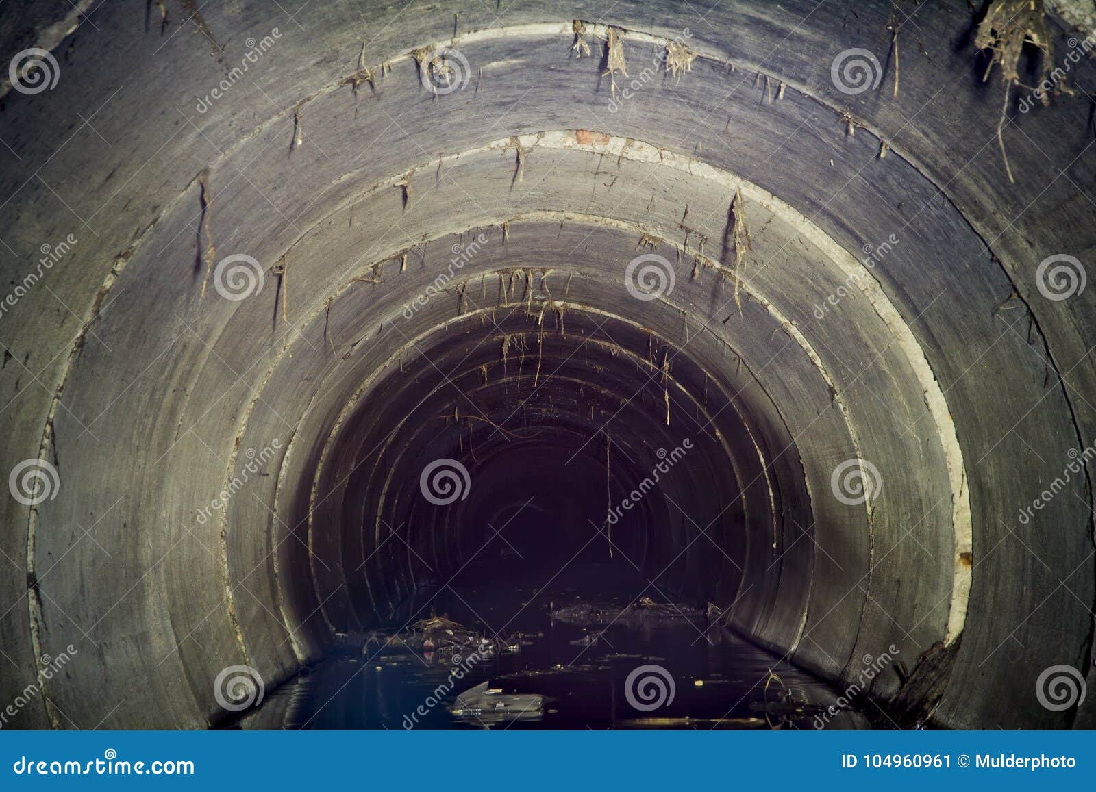 Wastewater from the Factory, Flowing through the Stinky Sewer Pipe ...