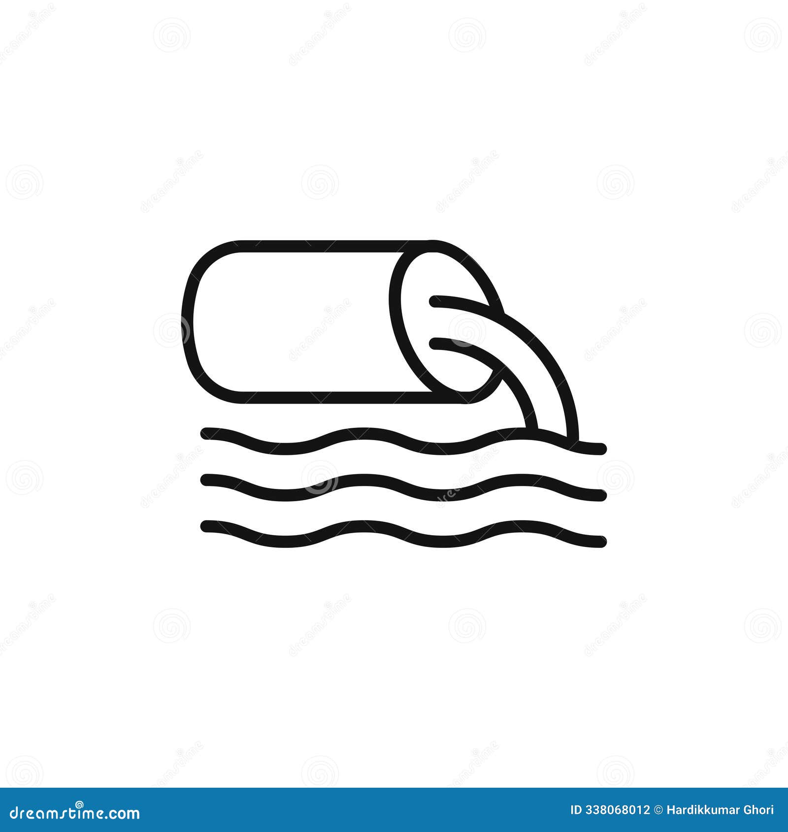 Wastewater Icon Isolated on White Background Stock Illustration ...