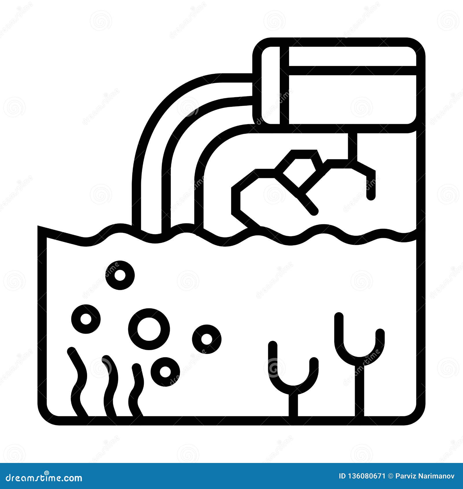 Wastewater icon vector stock vector. Illustration of recycling - 136080671