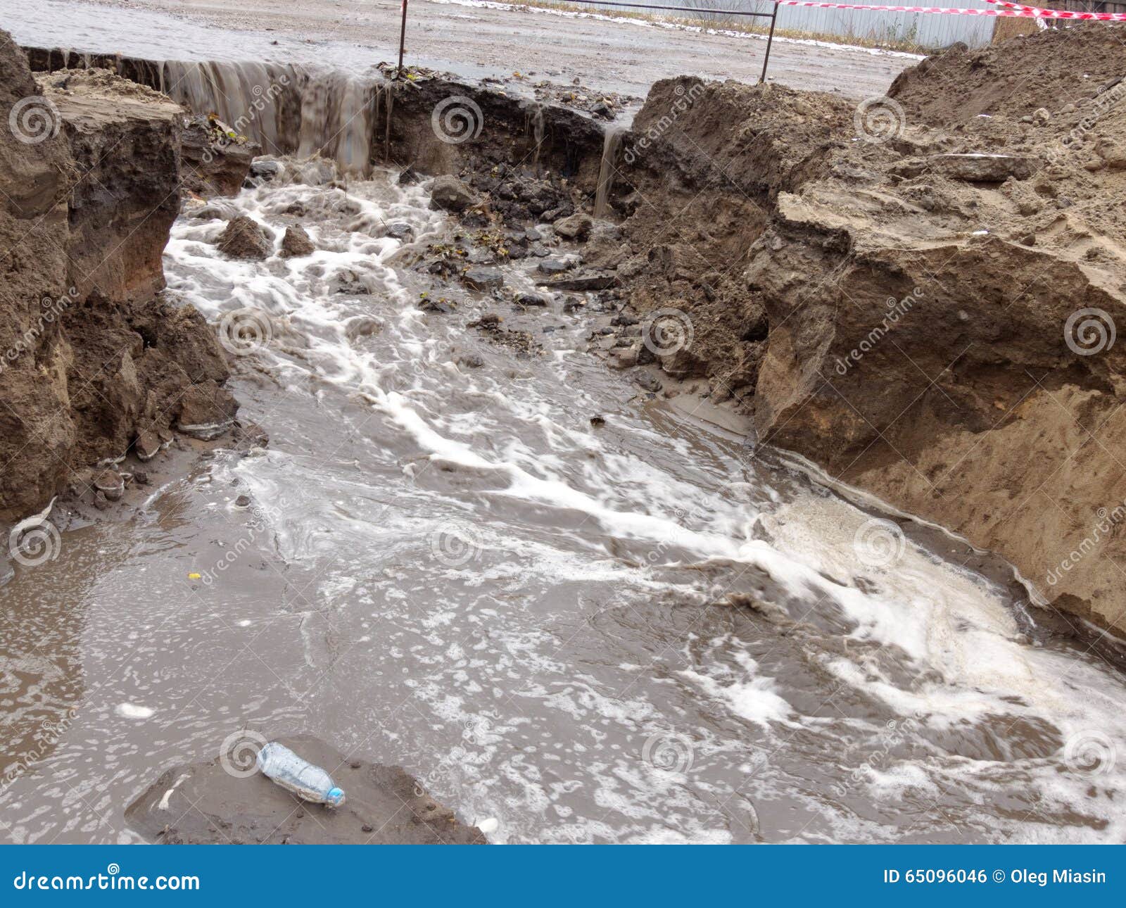 Sewage Wastewater Discharge From Industrial Pipe Royalty-Free Stock ...