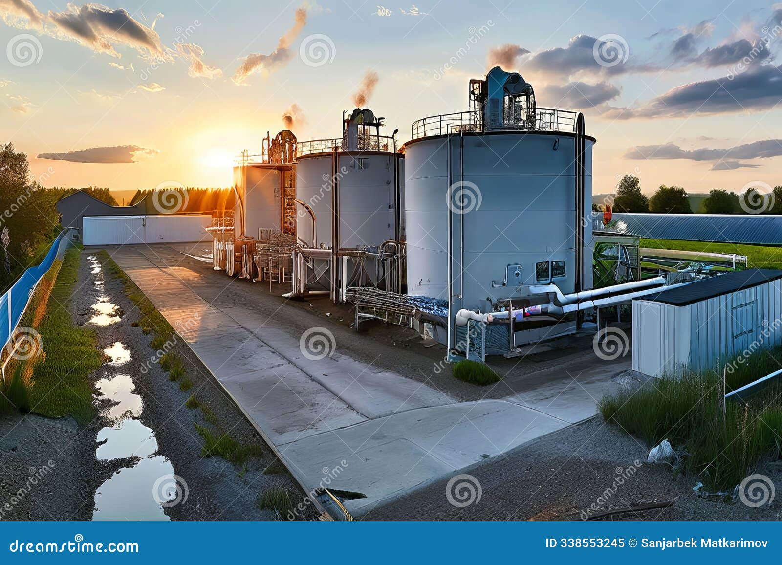 Wastewater Treatment Plant Using Anaerobic Digestionoverview Of Royalty ...