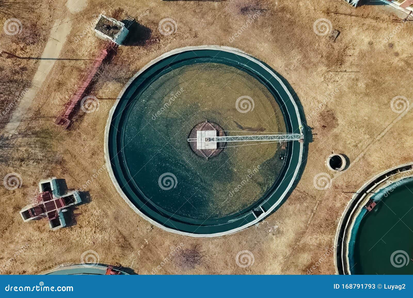 Wastewater treatment pools stock image. Image of purified - 168791793
