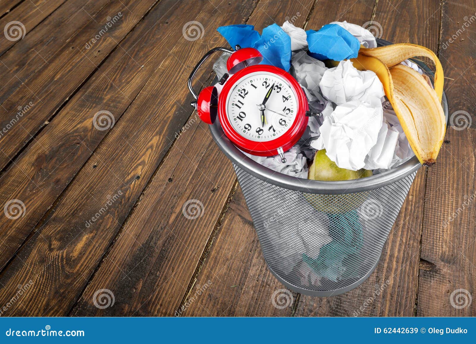 Wasting Time stock image. Image of reminder, basket, wastepaper - 62442639