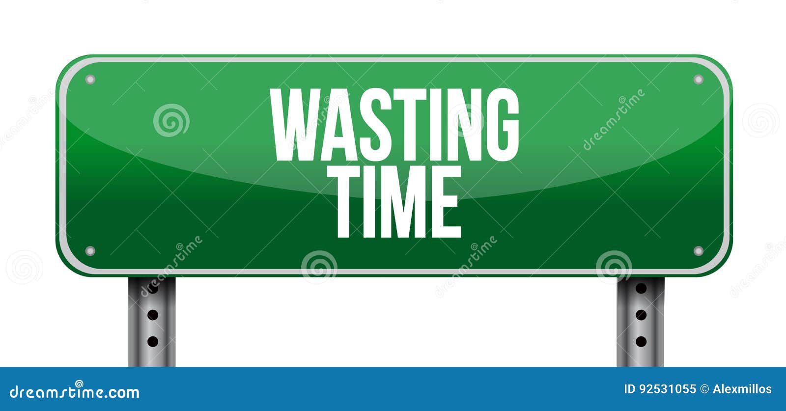Wasting Time Sign Concept Illustration Stock Illustration ...