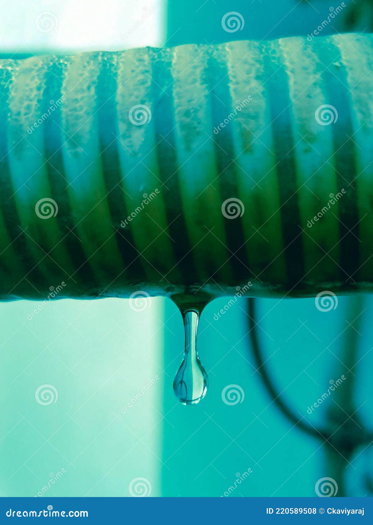 Wasting Water Drops in the Pipe Stock Photo - Image of purple, glass ...