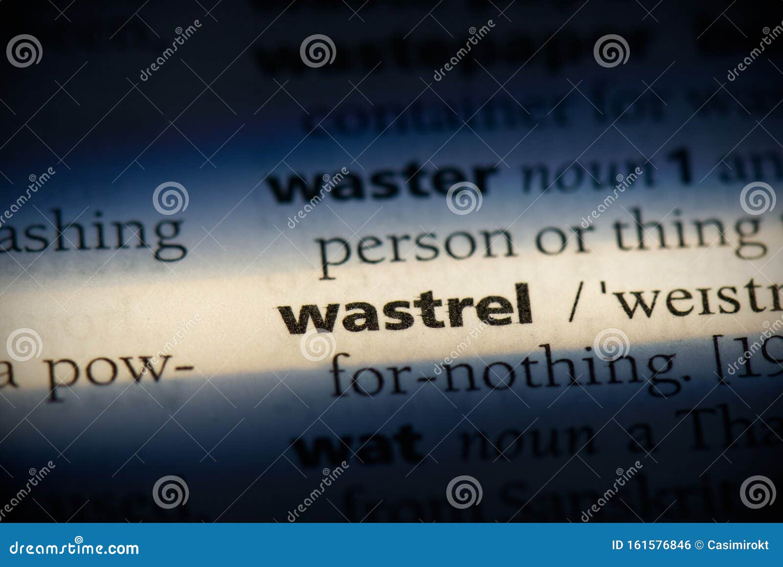 Wastrel stock photo. Image of english, linguistic, highlight - 161576846