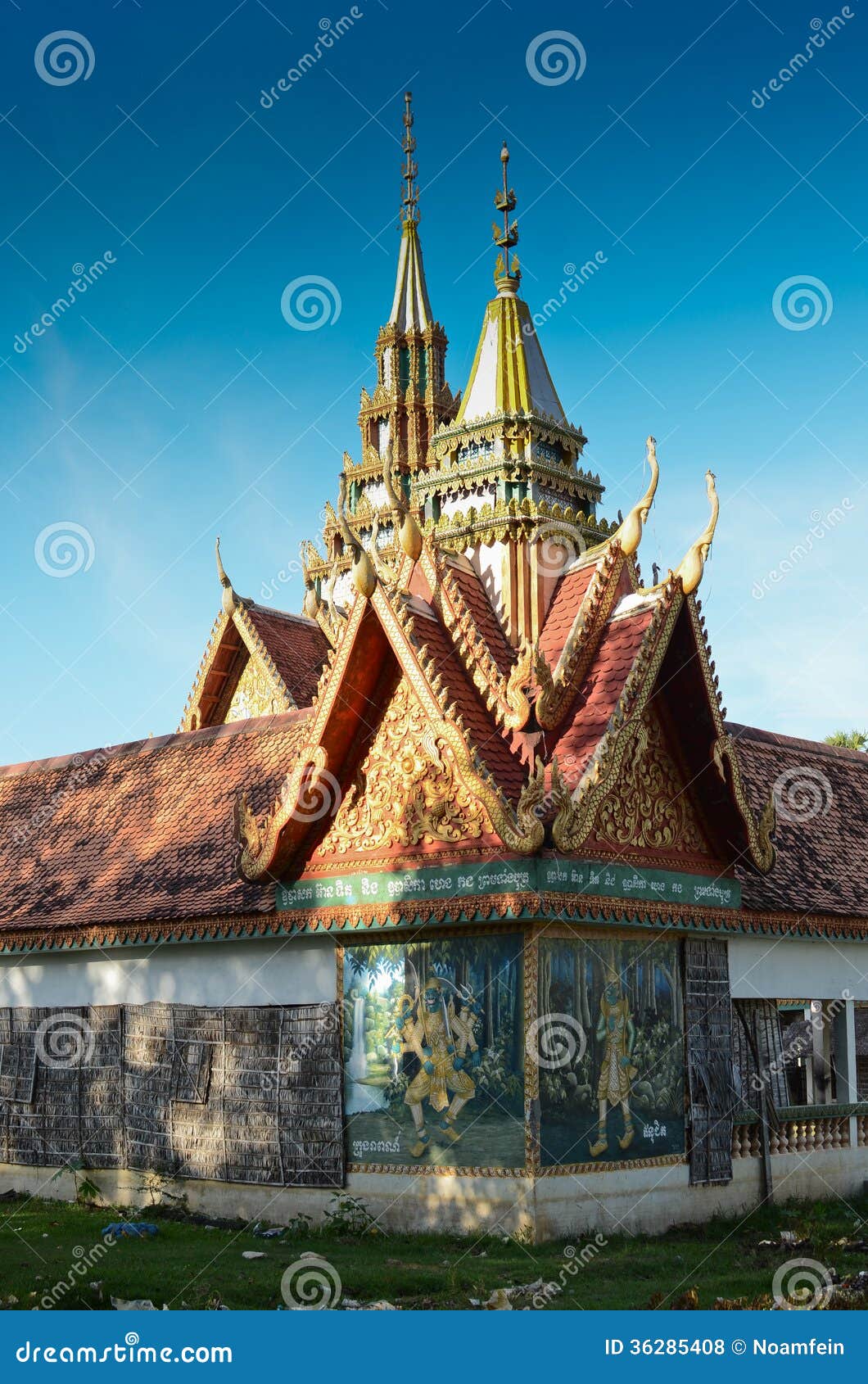 Wat Bo temple editorial stock photo. Image of cambodian - 36285408