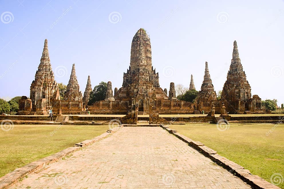 Wat Chai Wattanaram stock image. Image of stone, religion - 1759033