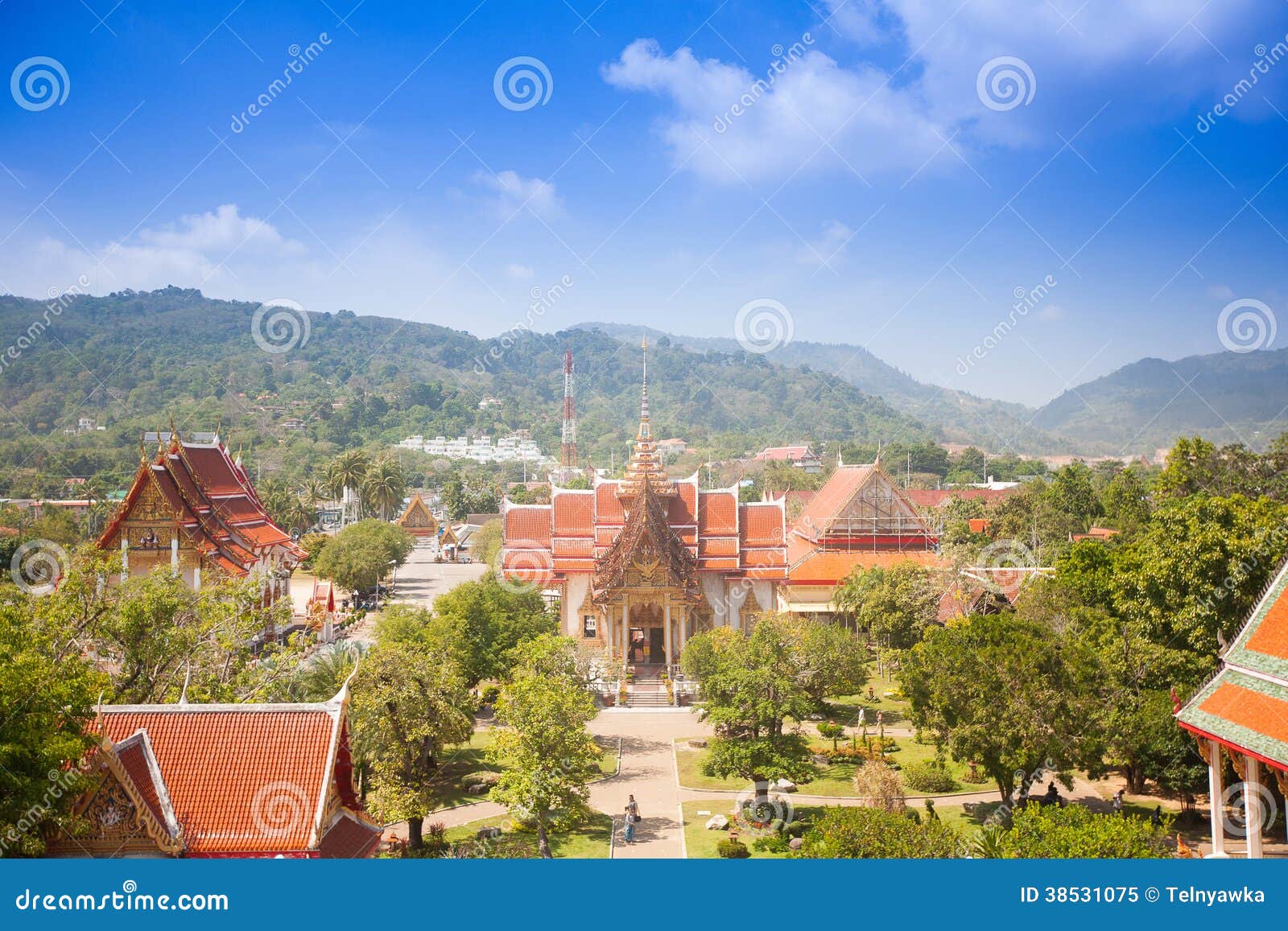 Wat Chalong, the Most Important Temple in Phuket Stock Image - Image of ...