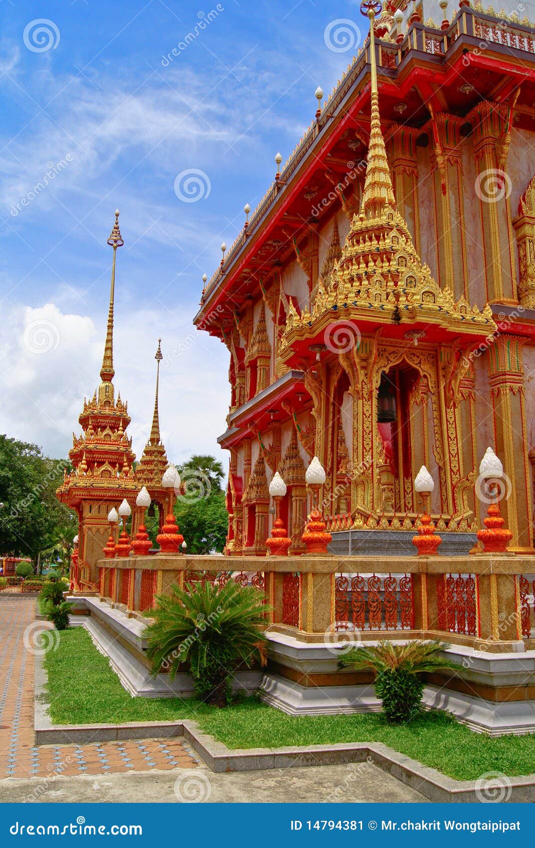 Wat Chalong, Phuket Thailand Stock Image - Image of asia, cityscape ...
