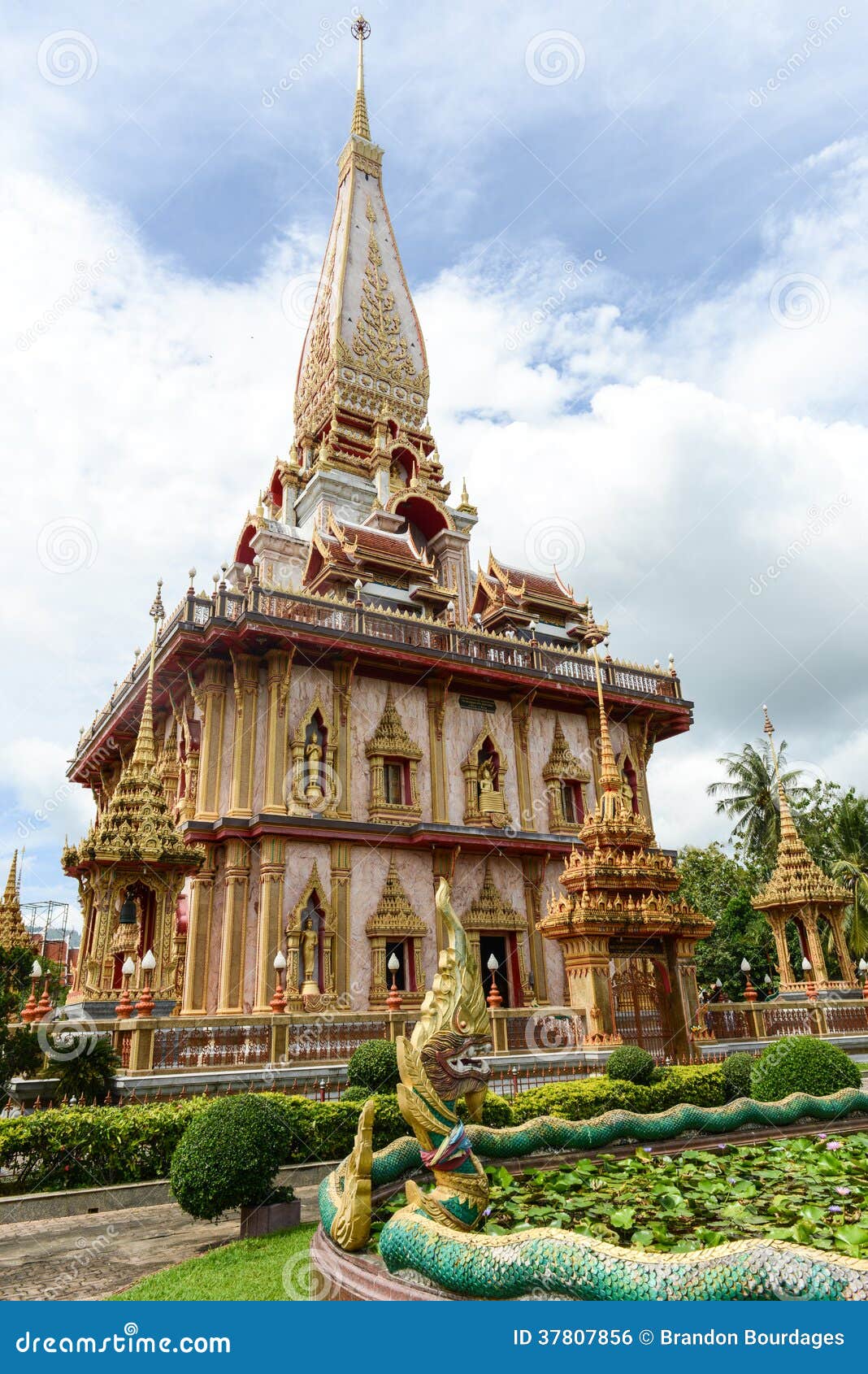 Wat Chalong in Phuket stock photo. Image of pagoda, belief - 37807856