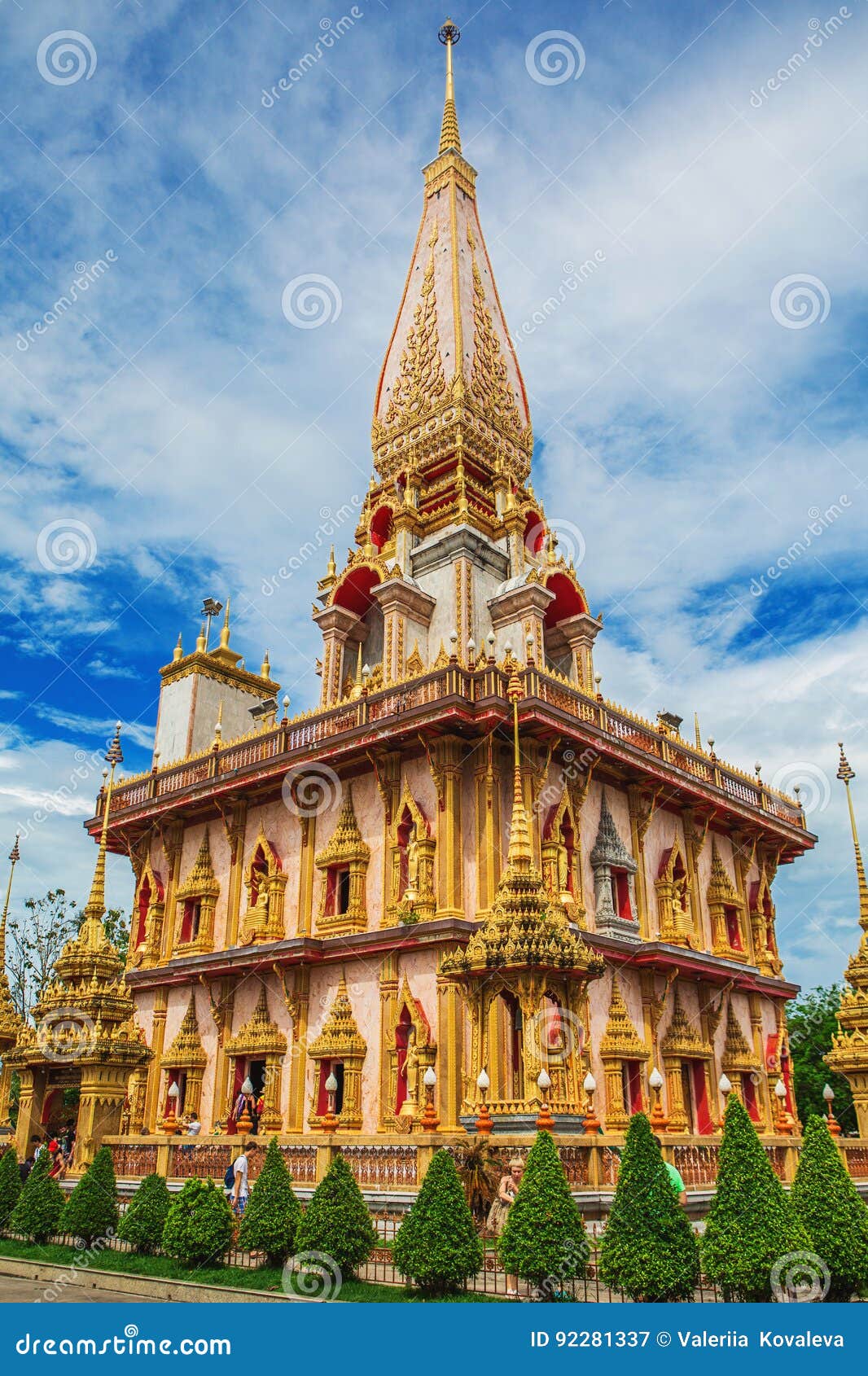Wat Chalong Temple Complex in Phuket, Thailand. Editorial Photography ...