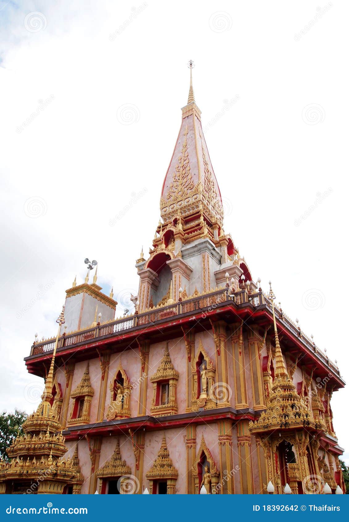Wat Chalong Temple at Phuket Thailand Stock Photo - Image of buddhist ...