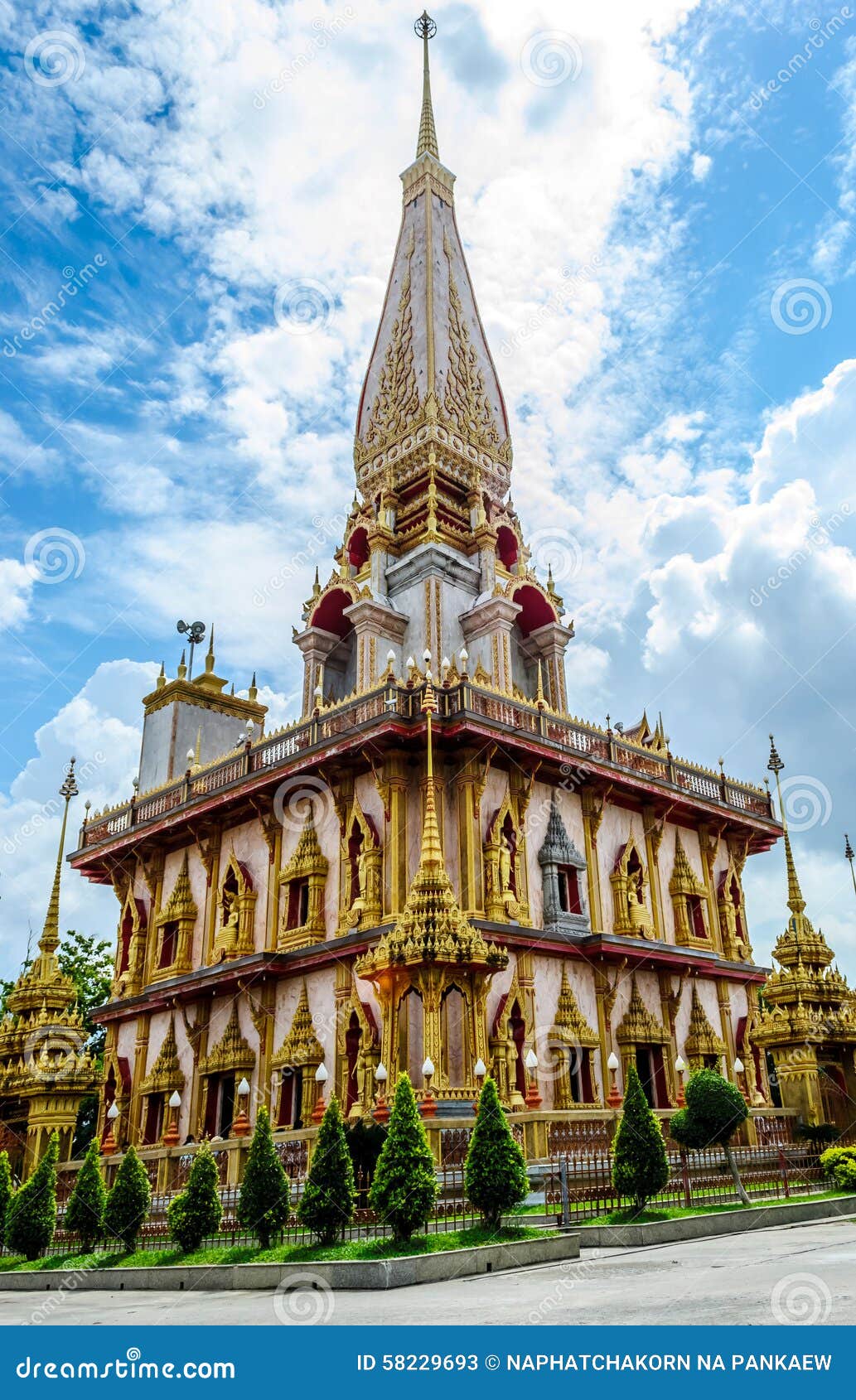 Wat Chalong TEMPLE in South of Thailand Stock Image - Image of myth ...