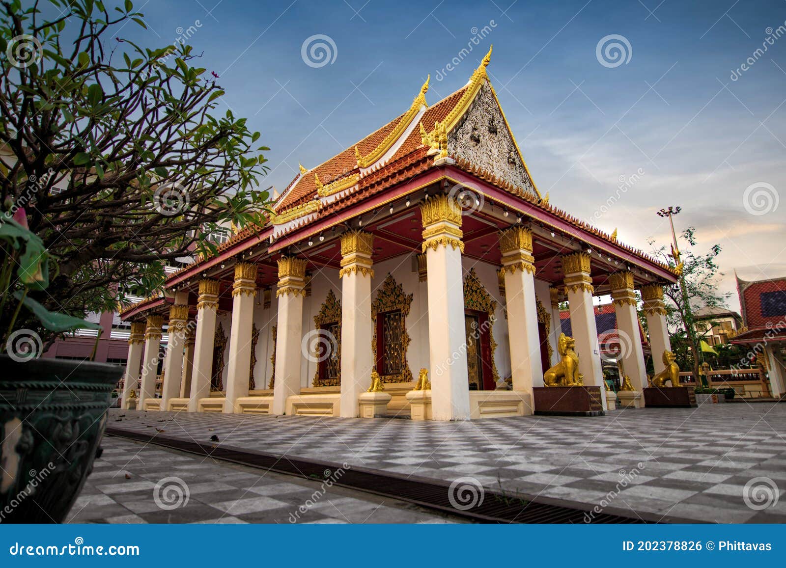 Wat Dan Samrong,Ancient and Beautiful Temple, in Samut Prakan,Thailand ...