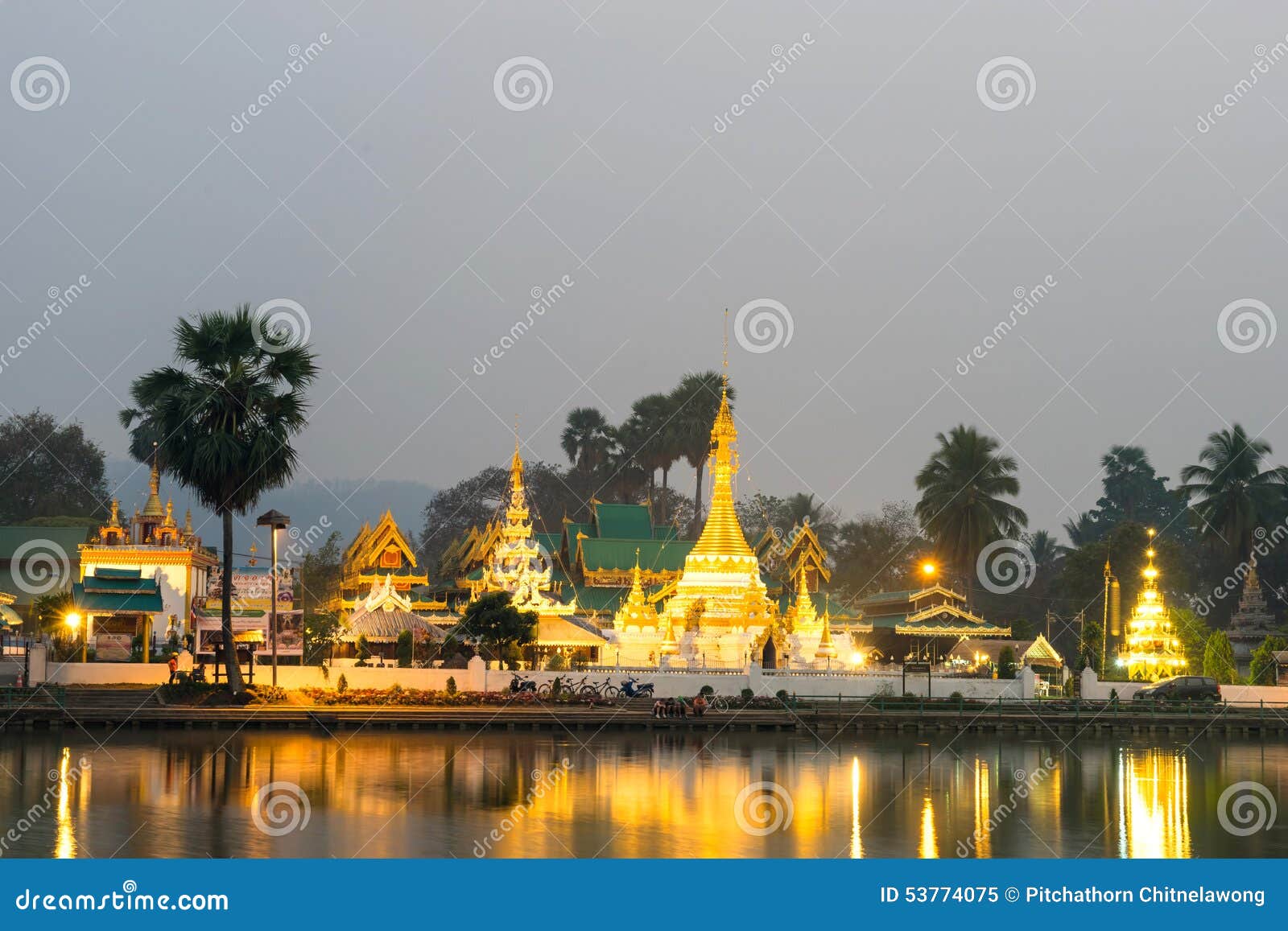 Wat Jong Klang is Landmark of Maehongson Editorial Image - Image of ...