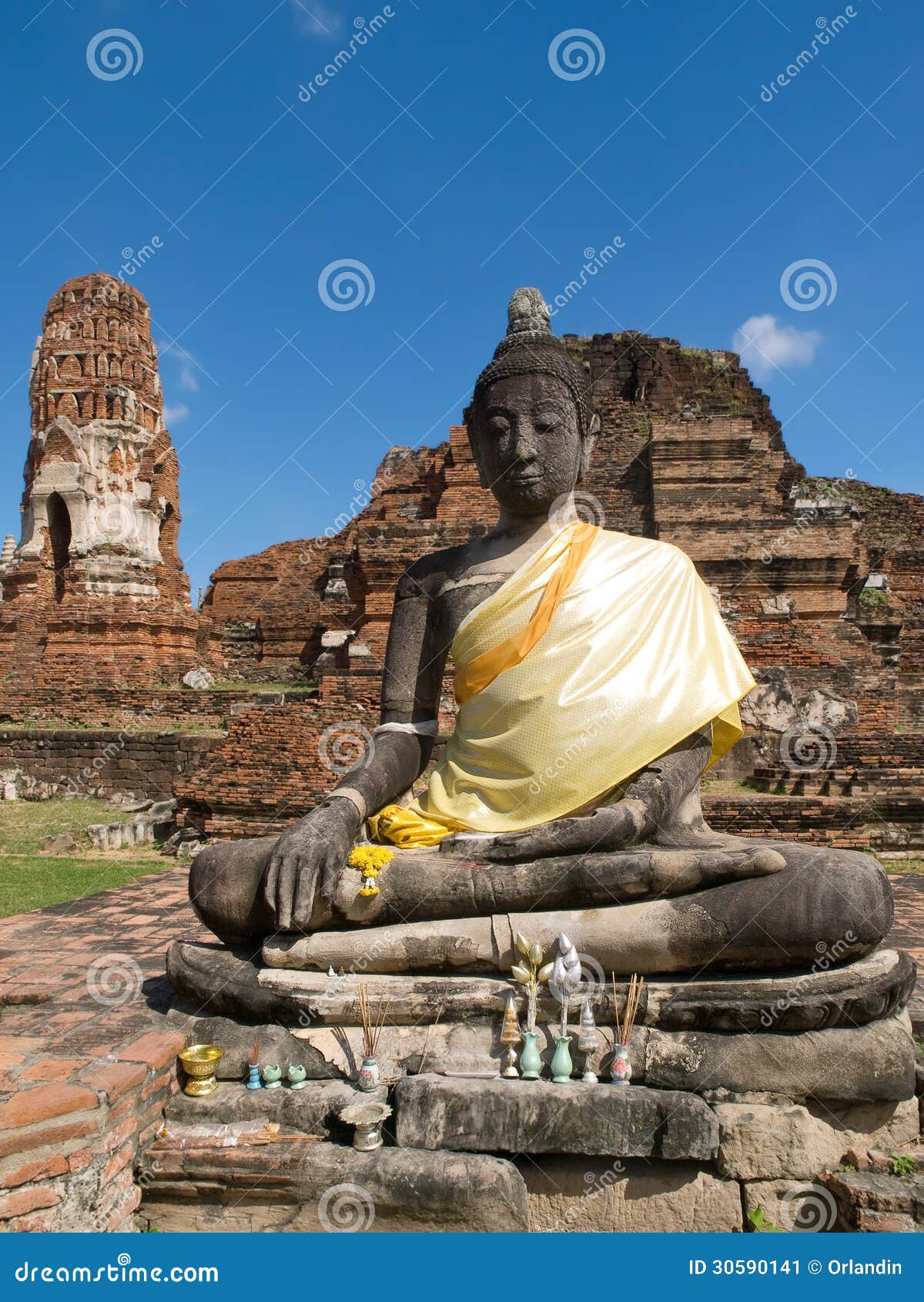 Wat Mahathat stock image. Image of ruins, siam, travel - 30590141