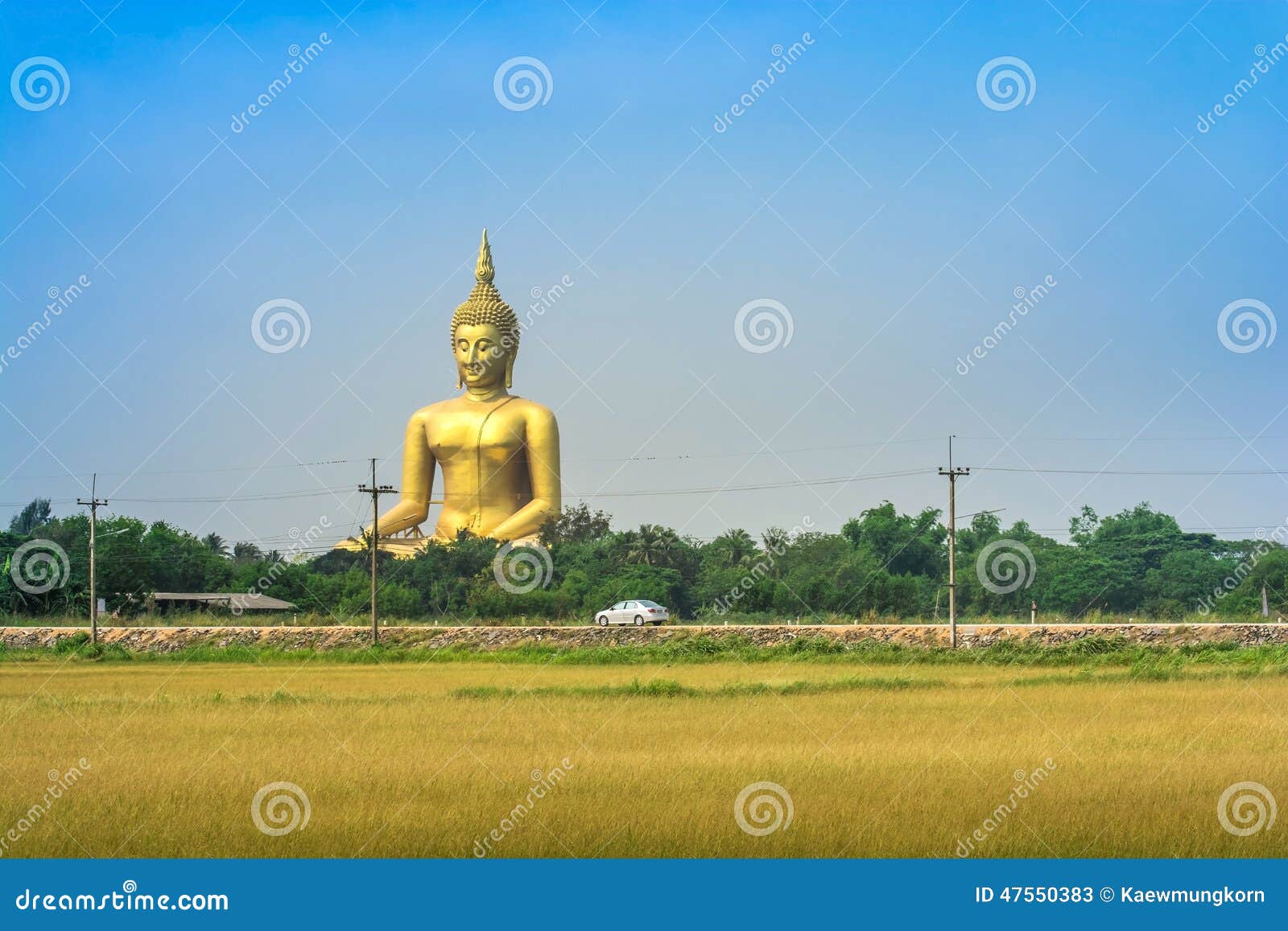 Wat Muang Ang Thong Thailand Temple Stock Image - Image of draw ...