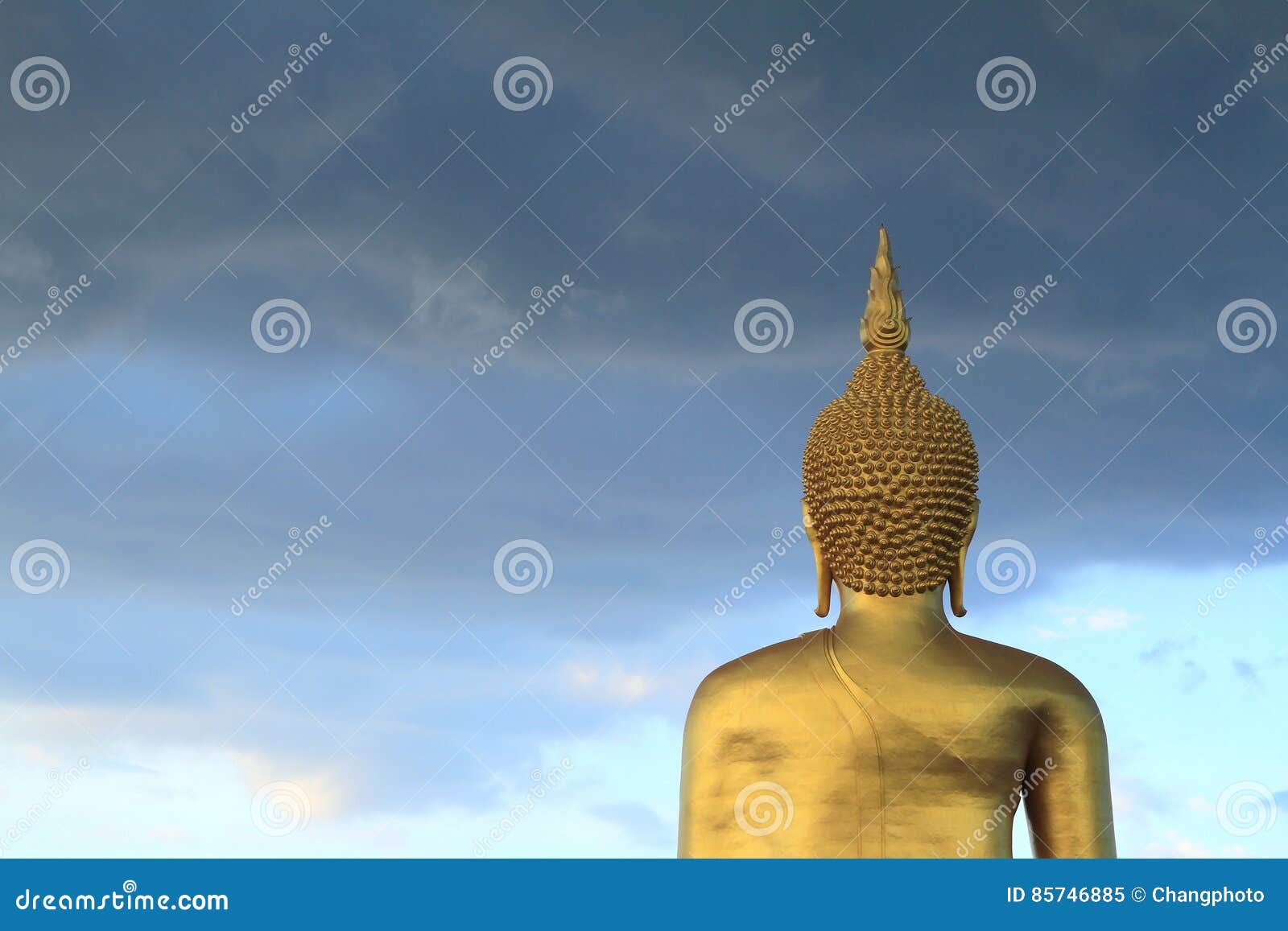 Wat Muang with Head Buddha Statue Stock Image - Image of laos, lang ...