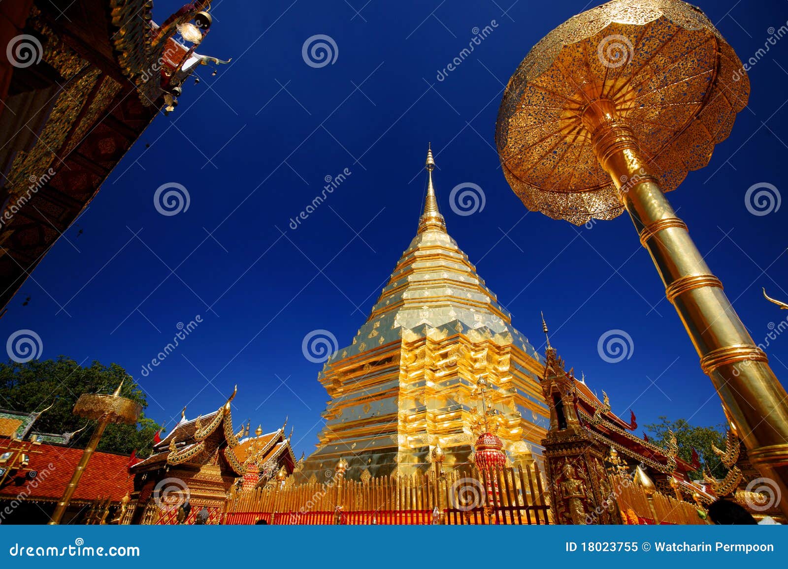Wat Phra That Doi Suthep. The Most Famous Temple In Chiangmai, T Stock ...