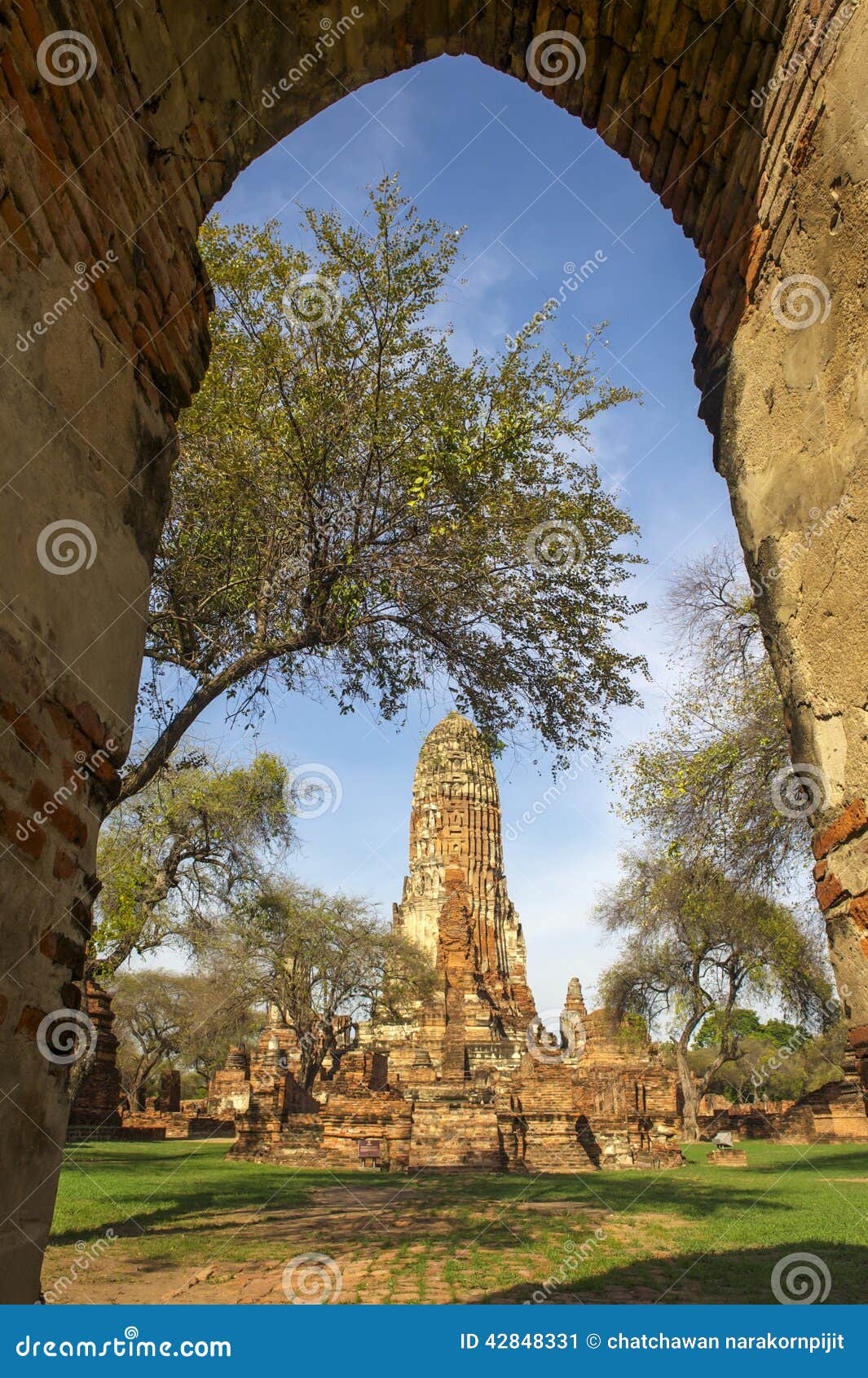 Wat Phra Ram stock image. Image of timber, archaeological - 42848331