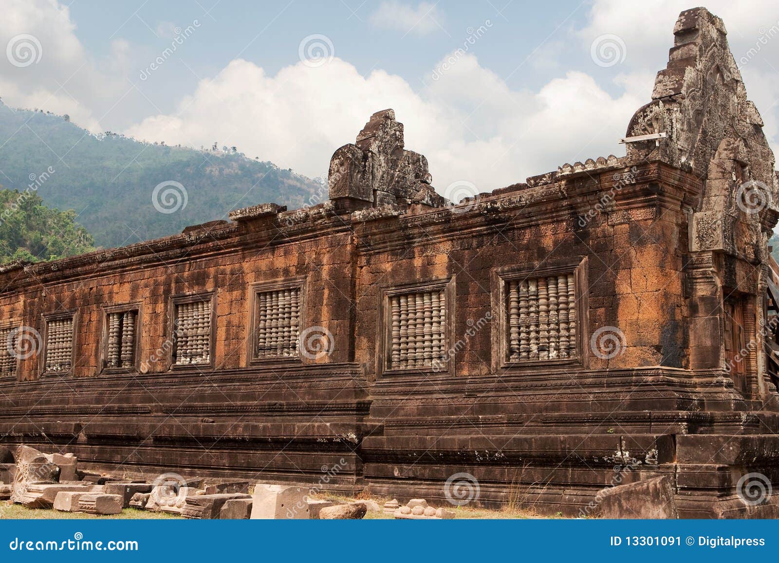 Wat Phu Khmer Temple in Laos Stock Image - Image of archeology, unesco ...