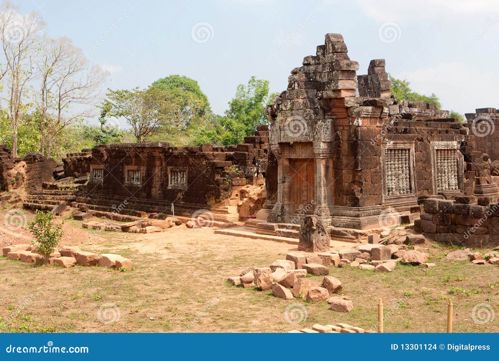 Wat Phu Khmer Temple in Laos Stock Photo - Image of tradition ...