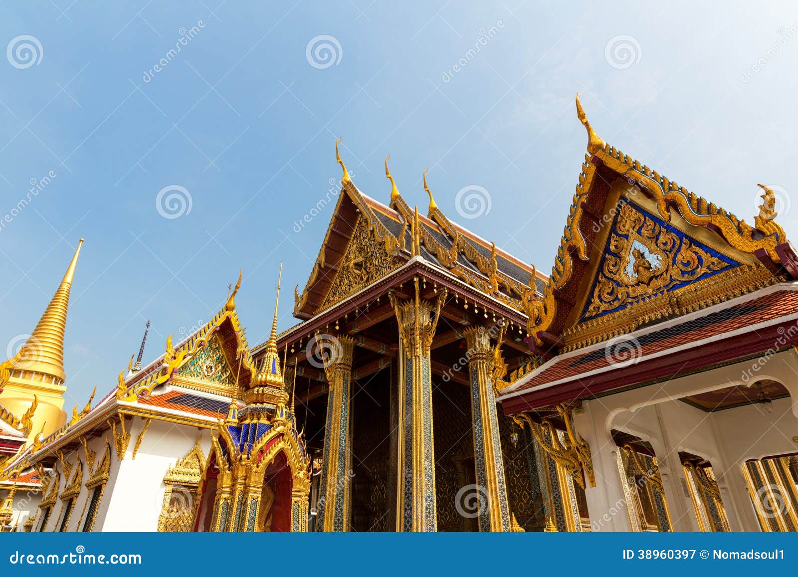 Wat Po Temple stock afbeelding. Image of blauw, pagode - 38960397